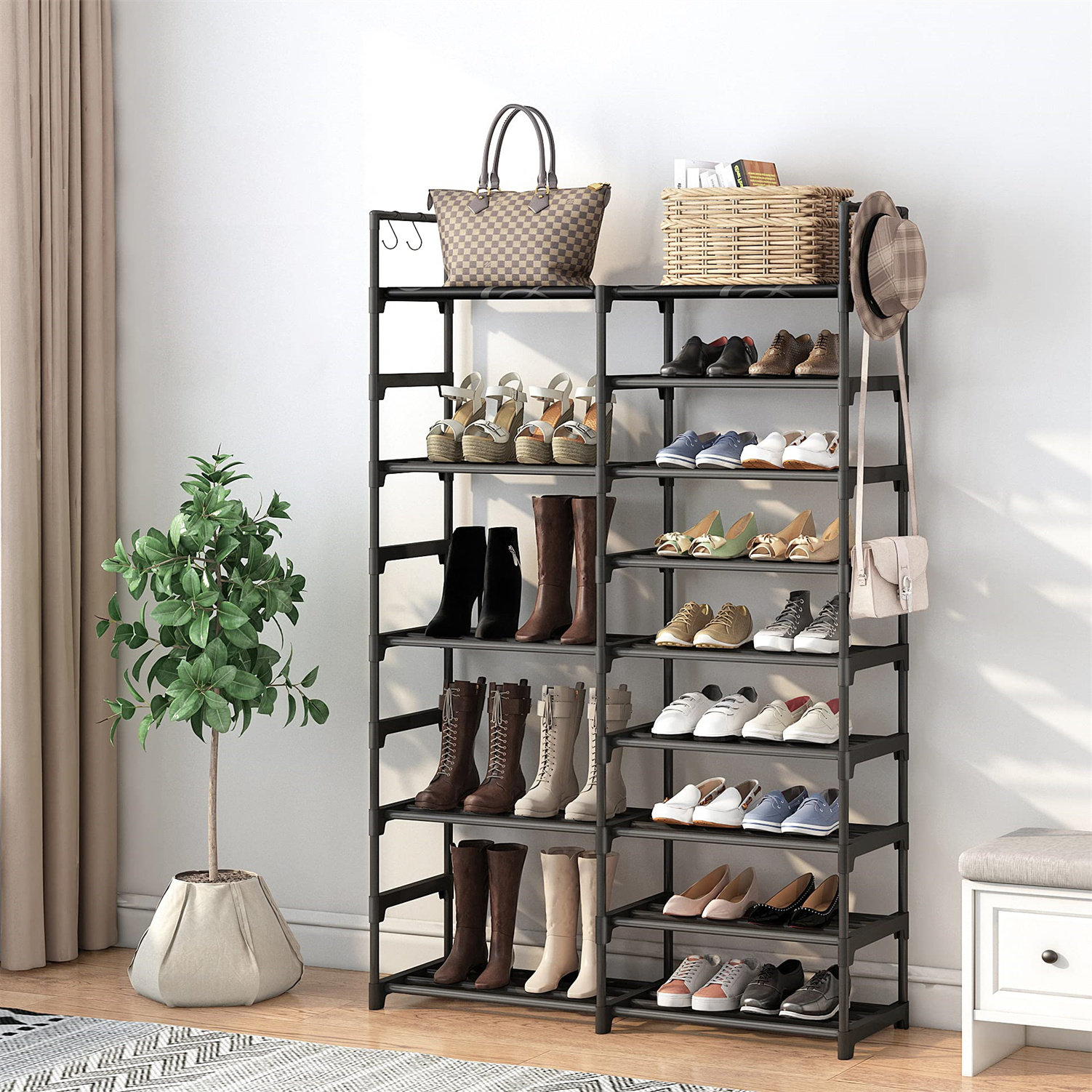 Rebrilliant 12 Pair Shoe Rack | Wayfair