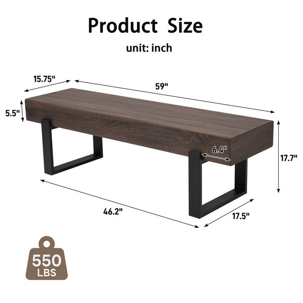 Hokku Designs Thick Mdf Bench-multifunctional Modern And Simple Design ...