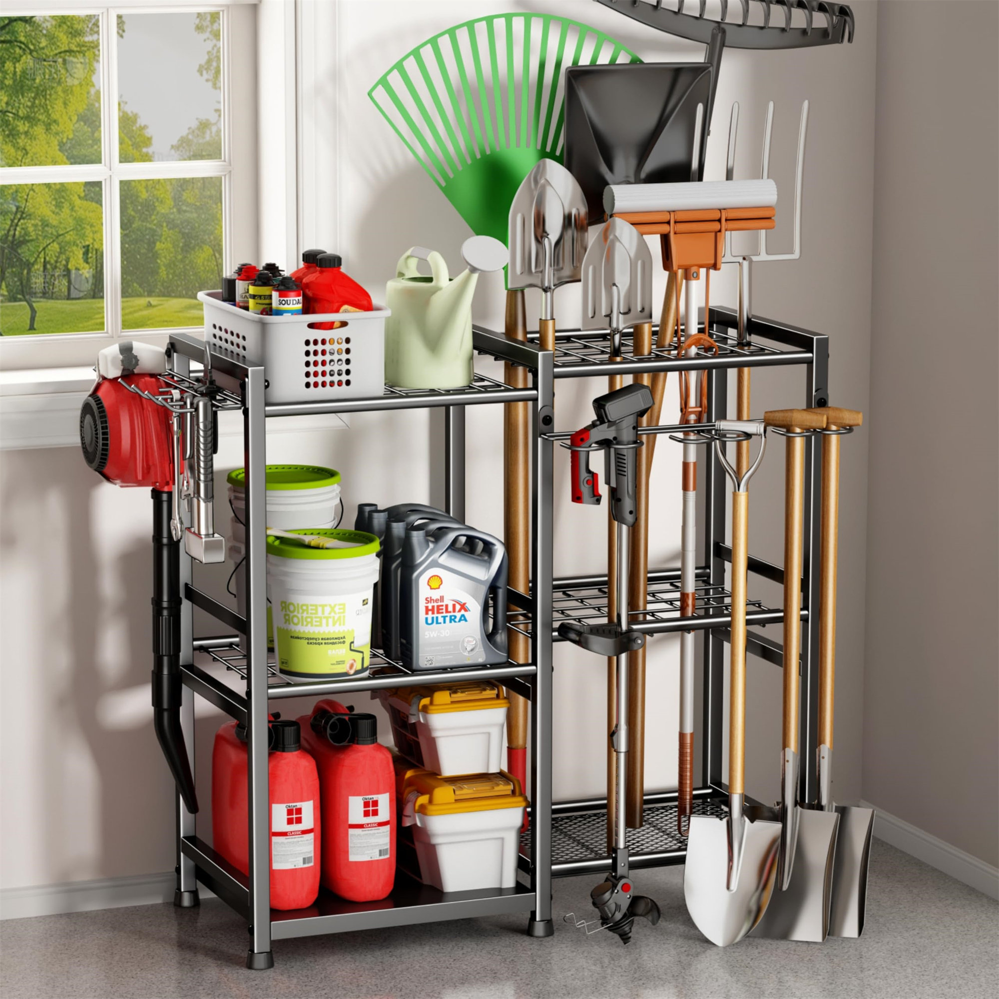 Blooming Garden Tool Storage Rack | Wayfair
