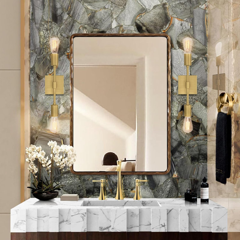 Latitude Run® Brunilde Antique Forged Iron Rectangle Wall Mirrors ...