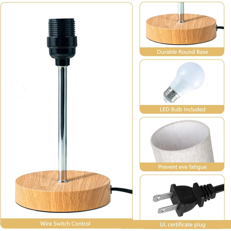 Ebern Designs Ballico Wood Table Lamp | Wayfair