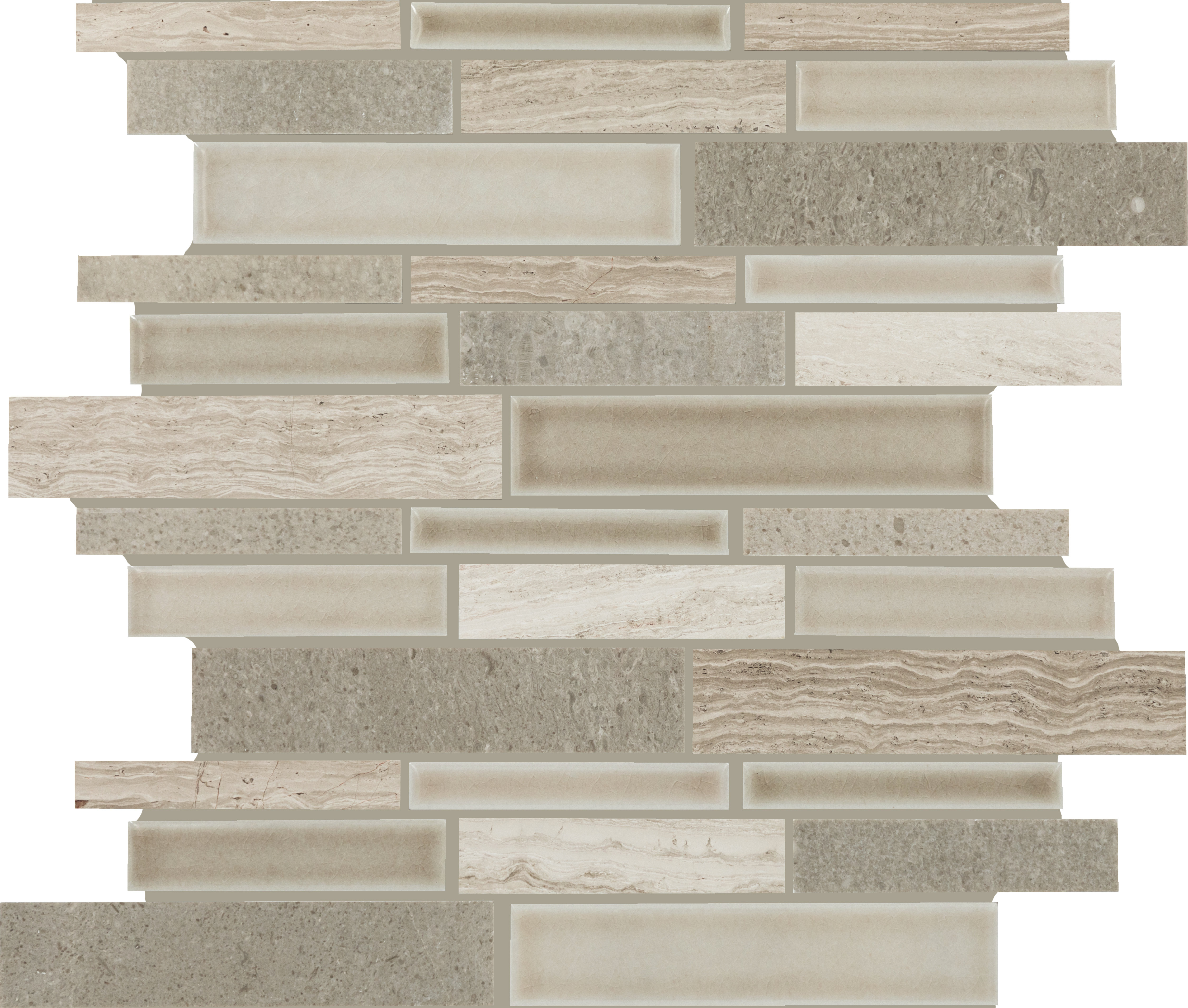 Daltile Raine Natural Stone Random Linear Mosaic Wall Tile (10 PC Per ...