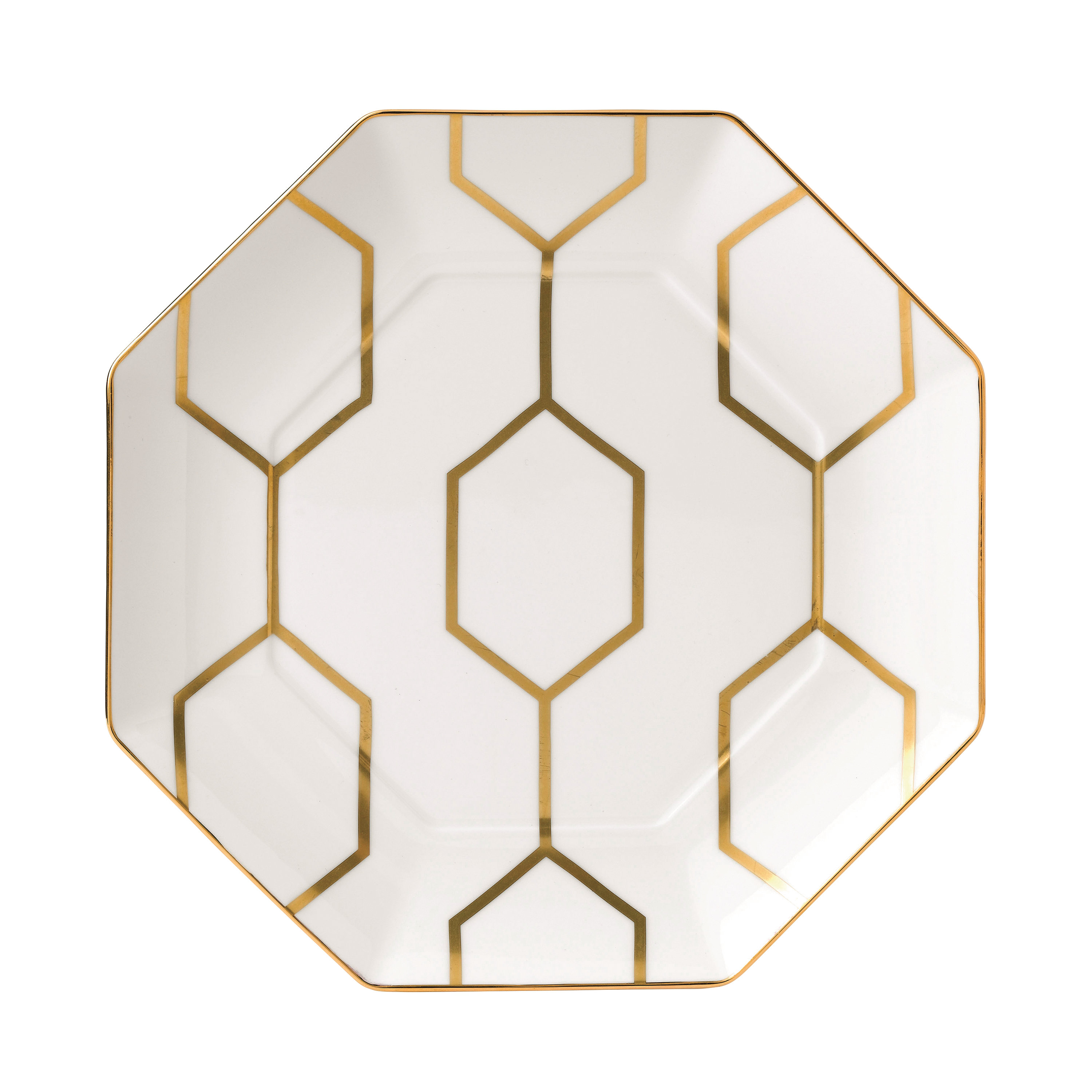 Wedgwood Gio Gold Bone China Abstract Modern Decorative Plate | Perigold