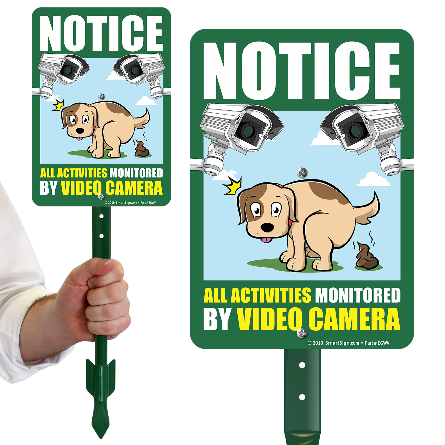 SmartSign Notice All Activities Monitored by Video Camera (With Dog ...
