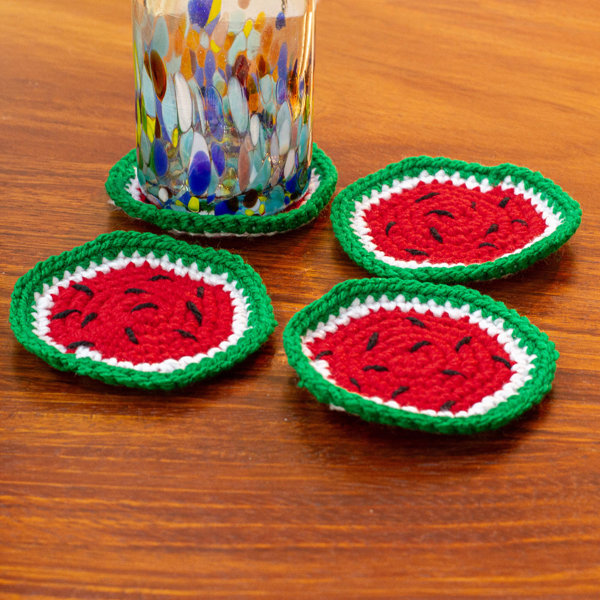 Dakota Fields Polyester Round 4 Piece Coaster Set | Wayfair