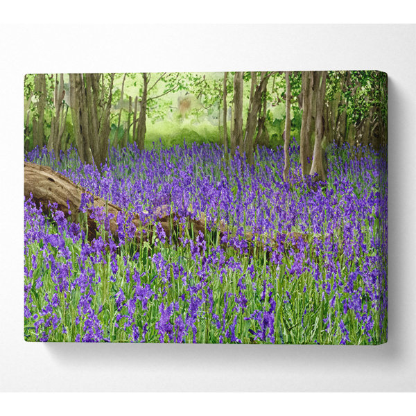 Latitude Run Purple Flowers In The Meadow - Wrapped Canvas Art Prints ...