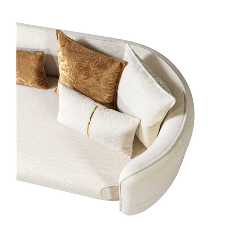 Everly Quinn Helena Ivory Velvet Sofa | Wayfair