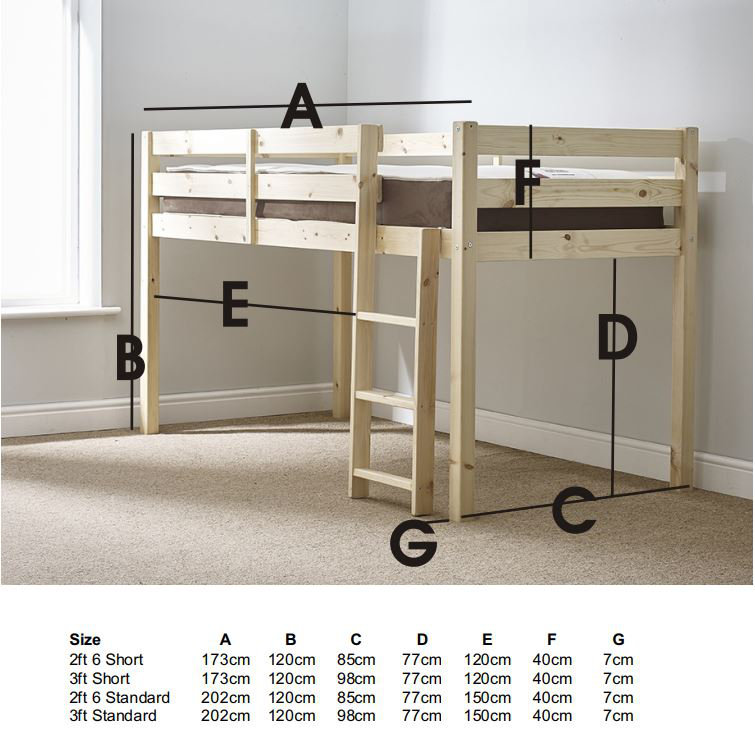 Just Kids Cornwall Mid Sleeper Bed & Reviews | Wayfair.co.uk