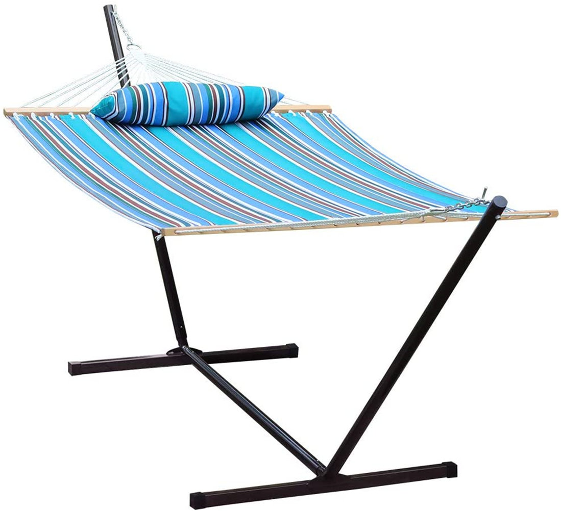 Arlmont & Co. Deena Prime Garden Double Classic Hammock with Stand ...