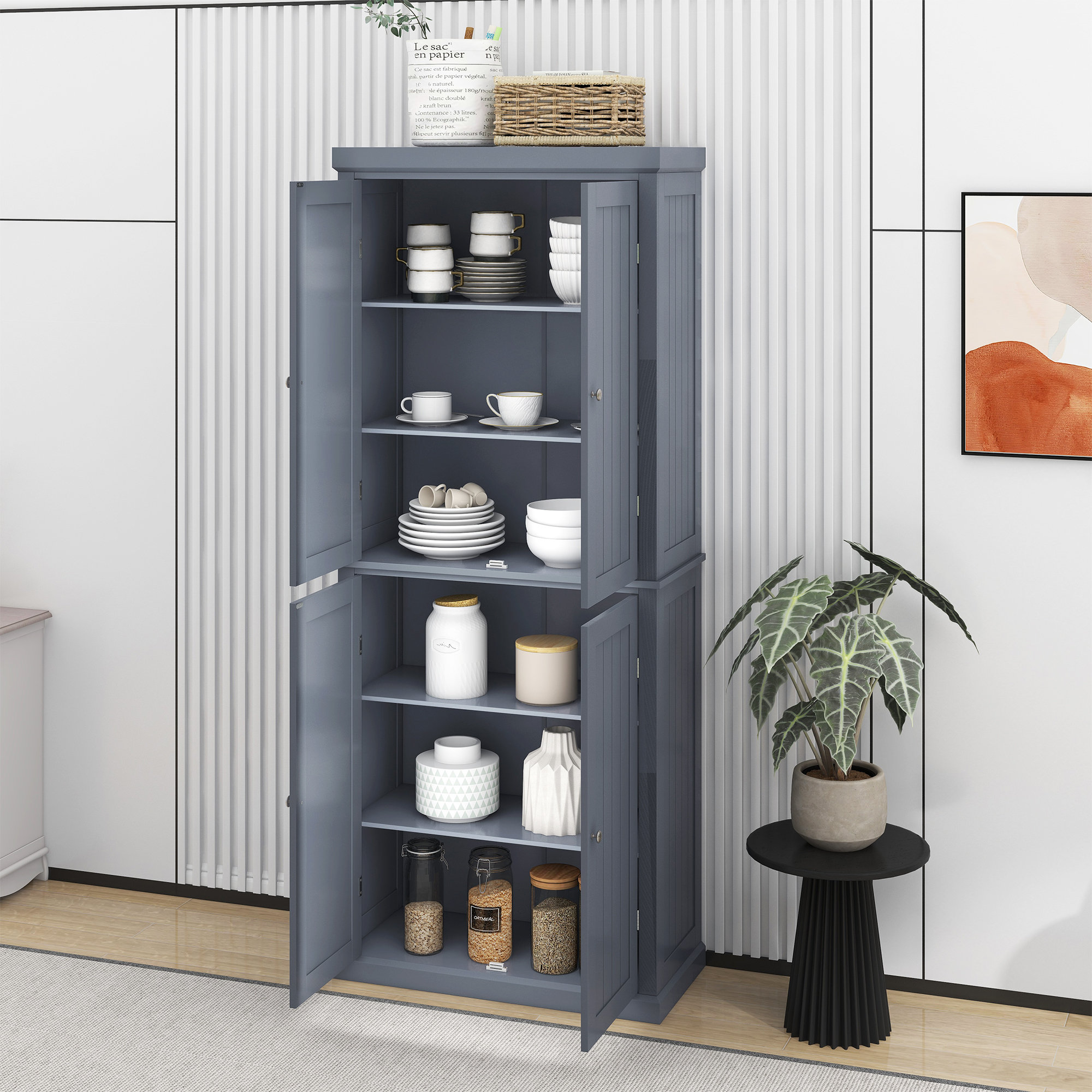 Red Barrel Studio® 6 - Shelf Storage Cabinet & Reviews | Wayfair