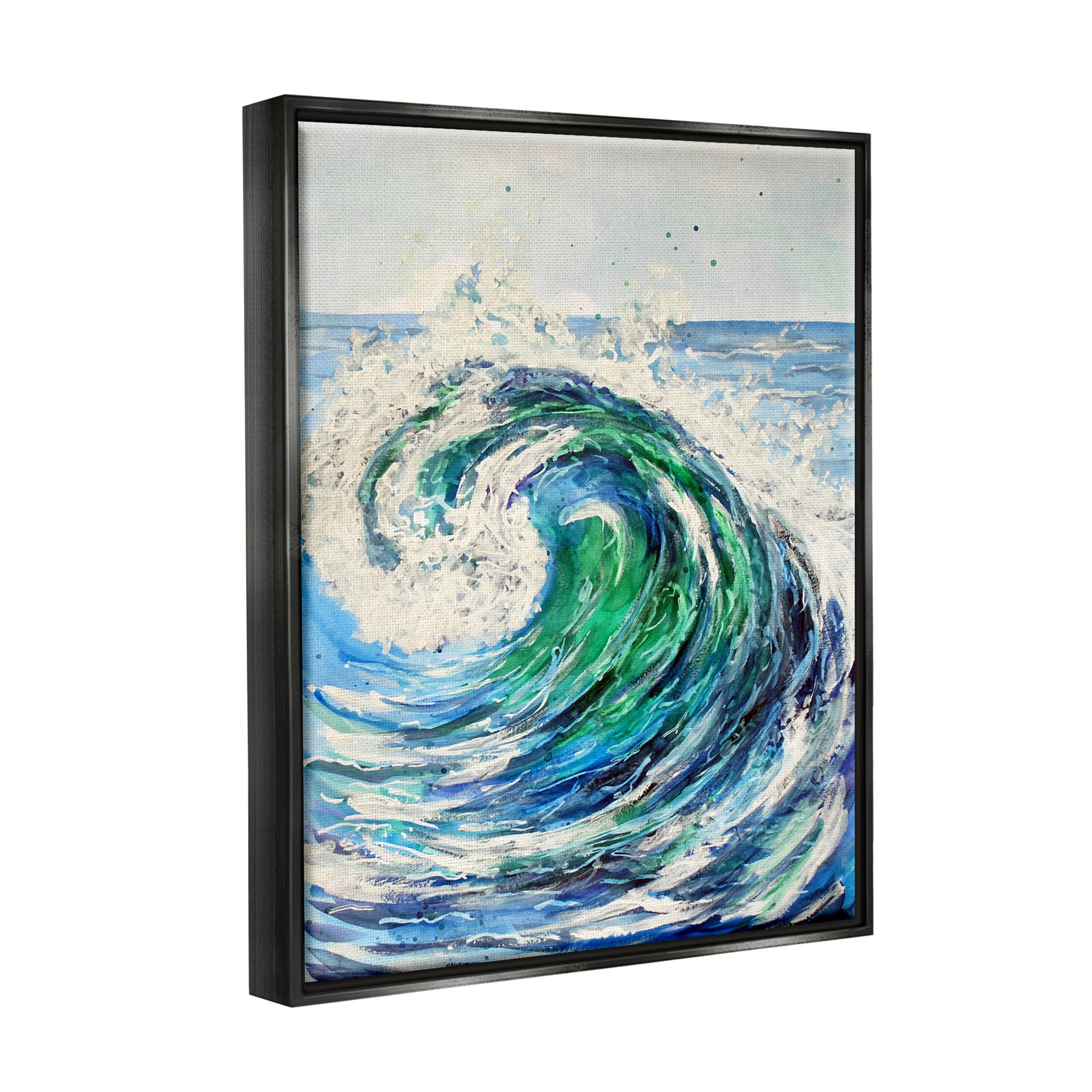 Dovecove Tsunami Wave Ocean Splash Floater Canvas Wall Art By Sebastian ...
