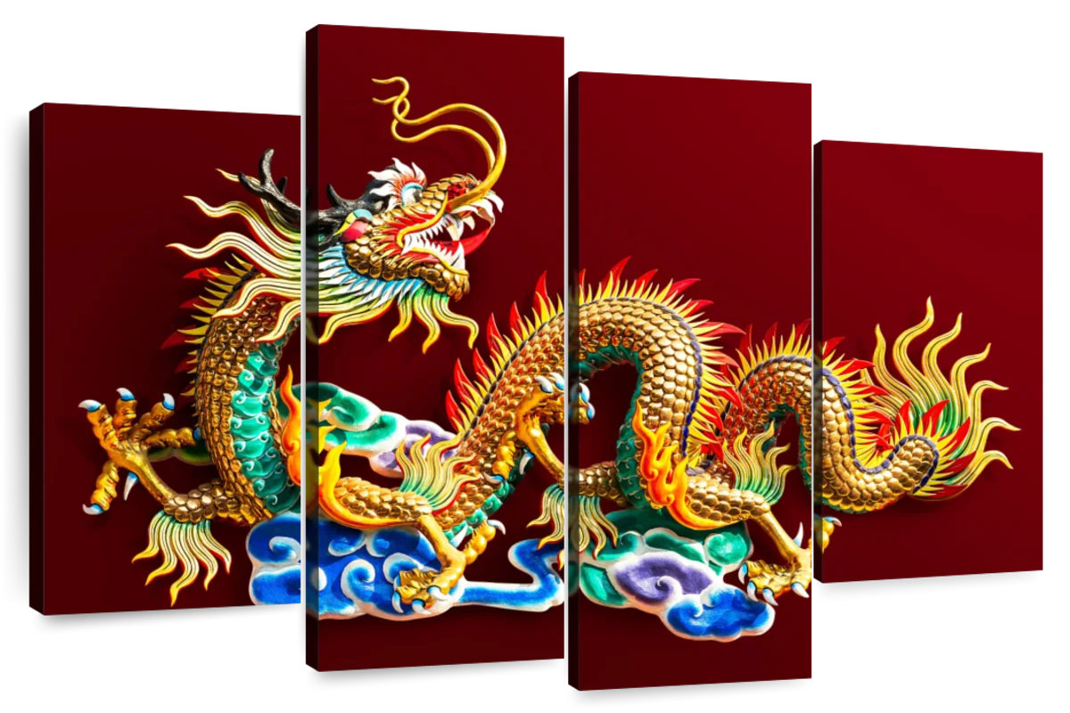 Ebern Designs Brampt Gold Dragon Statuette - Wayfair Canada