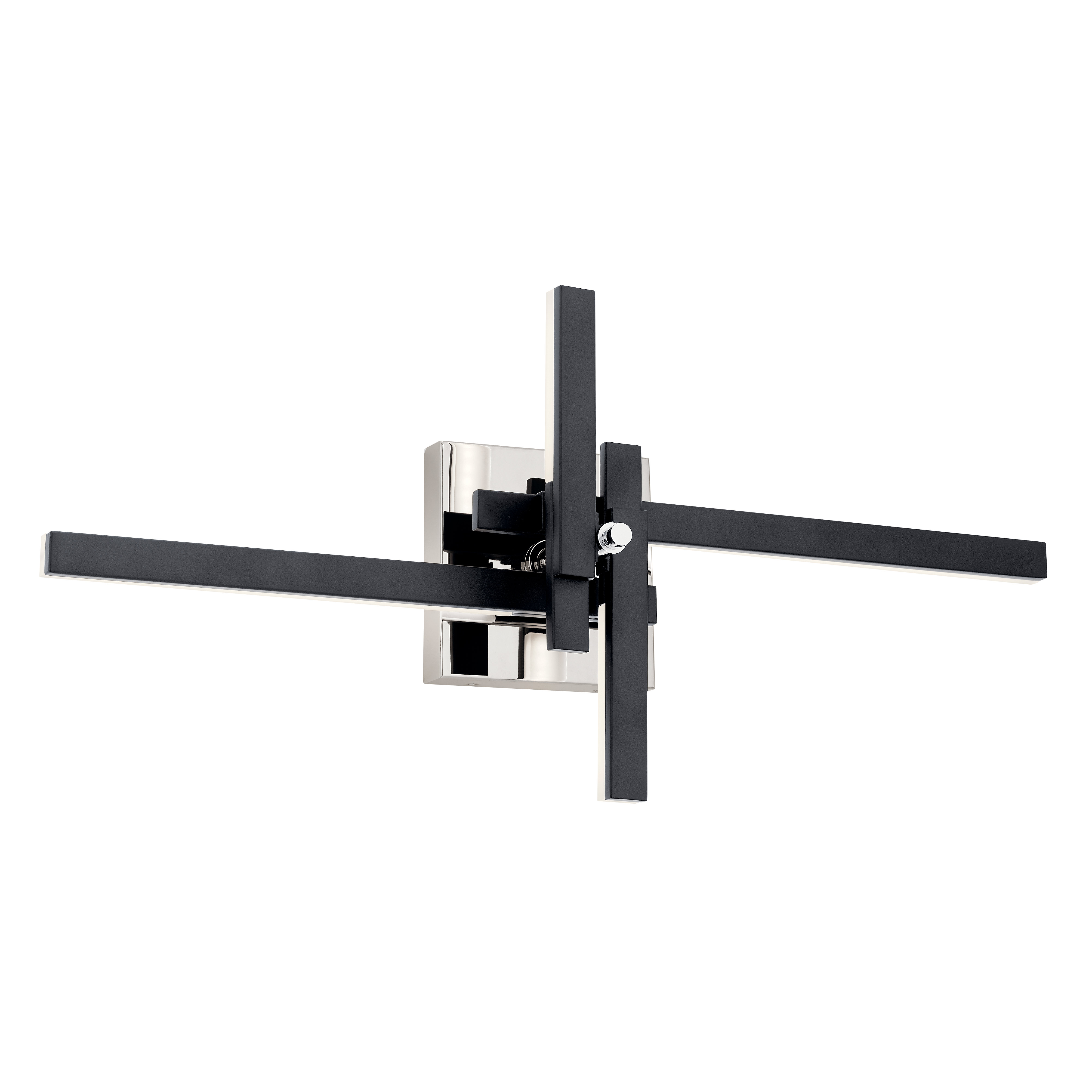 Élan Lighting Charter 4 - Light Dimmable Matte Black/Silver Flush ...