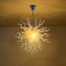 Corrigan Studio® White Hand-Blown Glass Tube Chandelier, Modern Semi ...