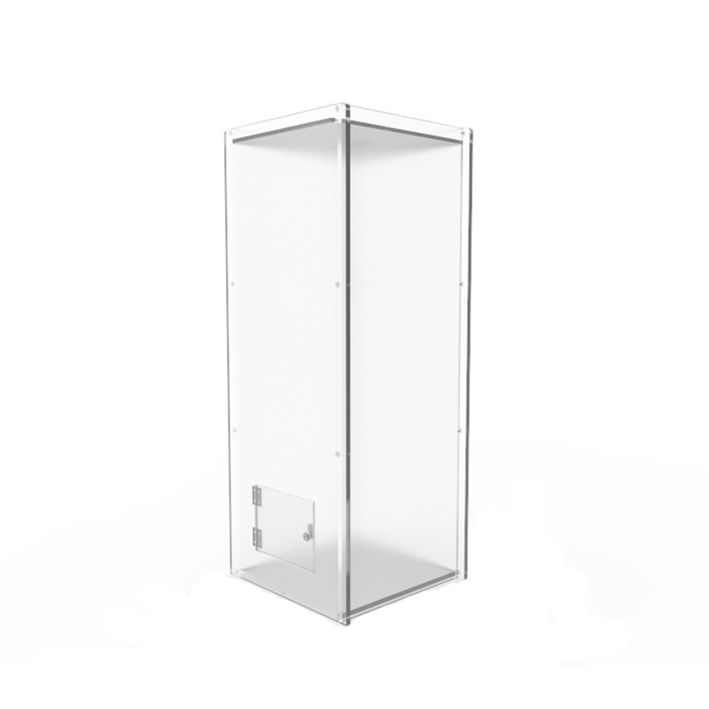 FixtureDisplays Donation Box, Clear Ghost Acrylic Floor Standing ...