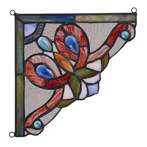 Astoria Grand Tiffany-Glass Window Panel & Reviews | Wayfair