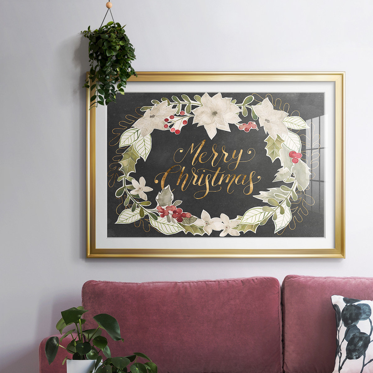 The Holiday Aisle® Gilded Christmas Collection A Framed On Paper Print ...