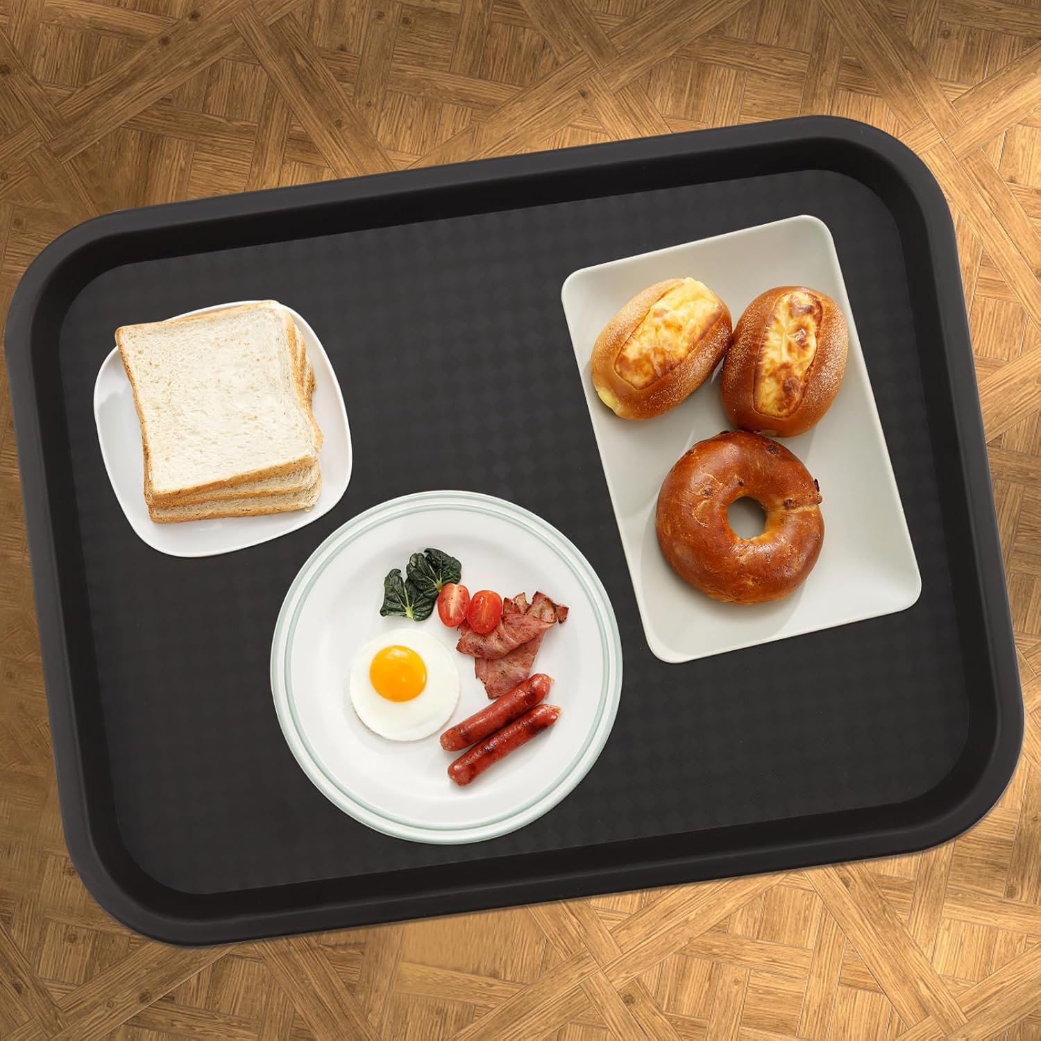Latitude Run® Brown Fast Food Tray, Large Rectangular Restaurant ...