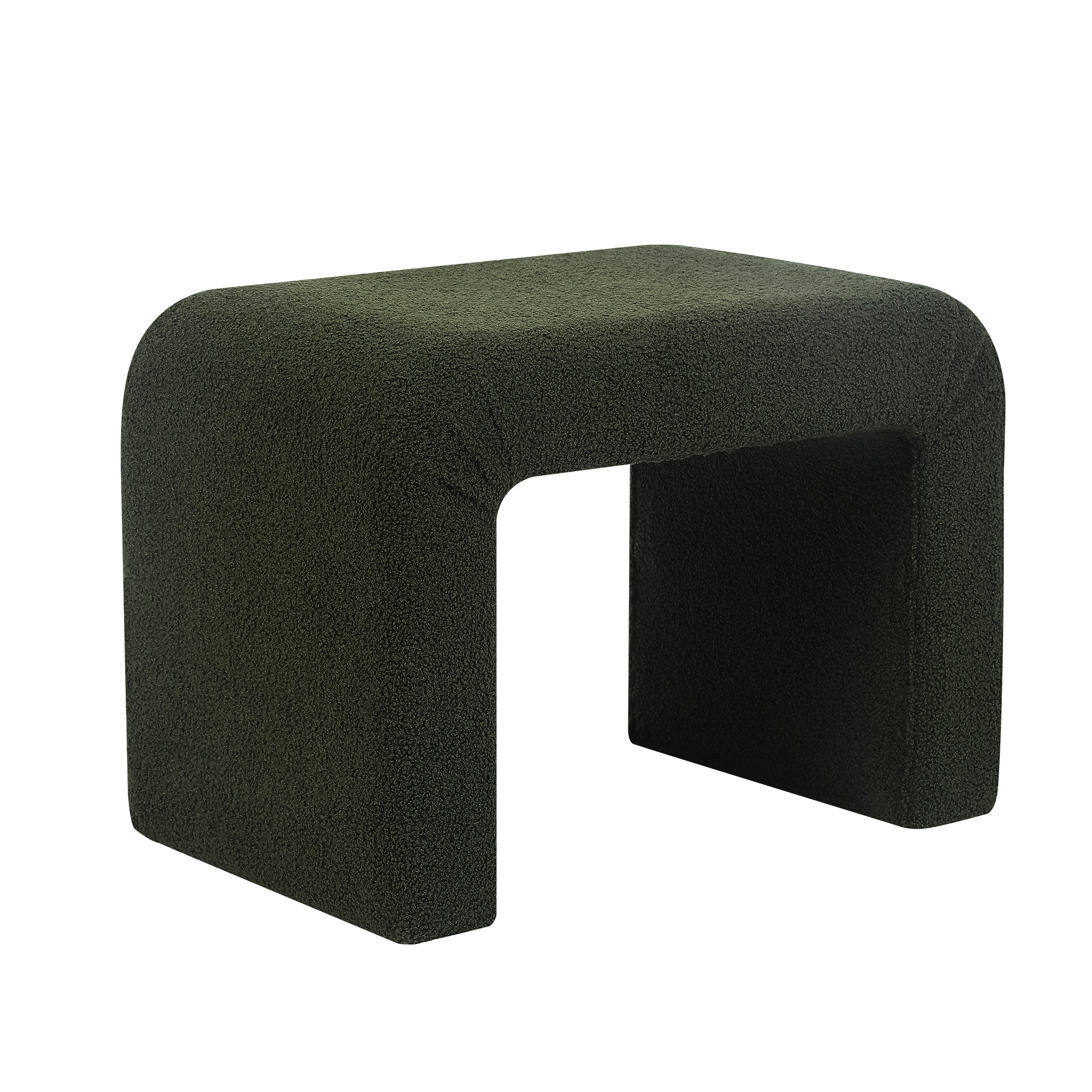 Mercer41 24 Inches Upholstered Waterfall Ottoman Footstool & Reviews ...