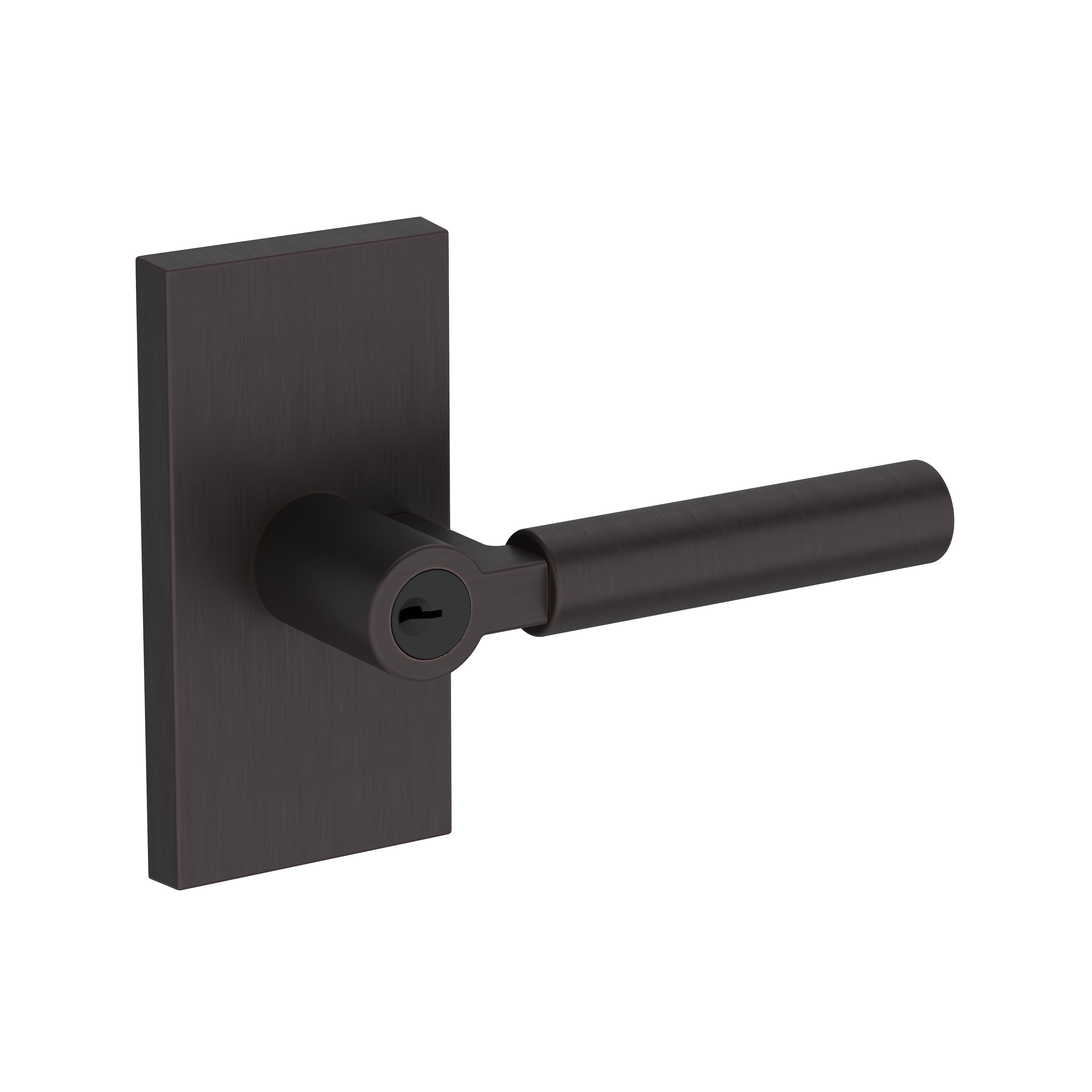 Baldwin Lake Forest Keyed Entry Lever with Contemporary 5in Rose | Wayfair