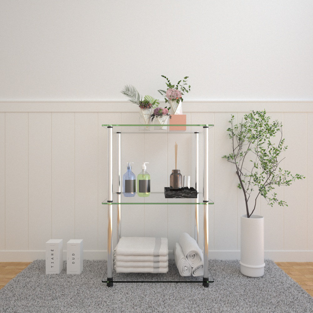 Wrought Studio Keeona 27'' H 3 Shelf Metal Shelving Unit | Wayfair