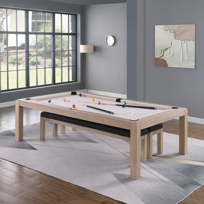HomeSeason Billiard Bench with Storage for Olivia Slate Pool Table ...