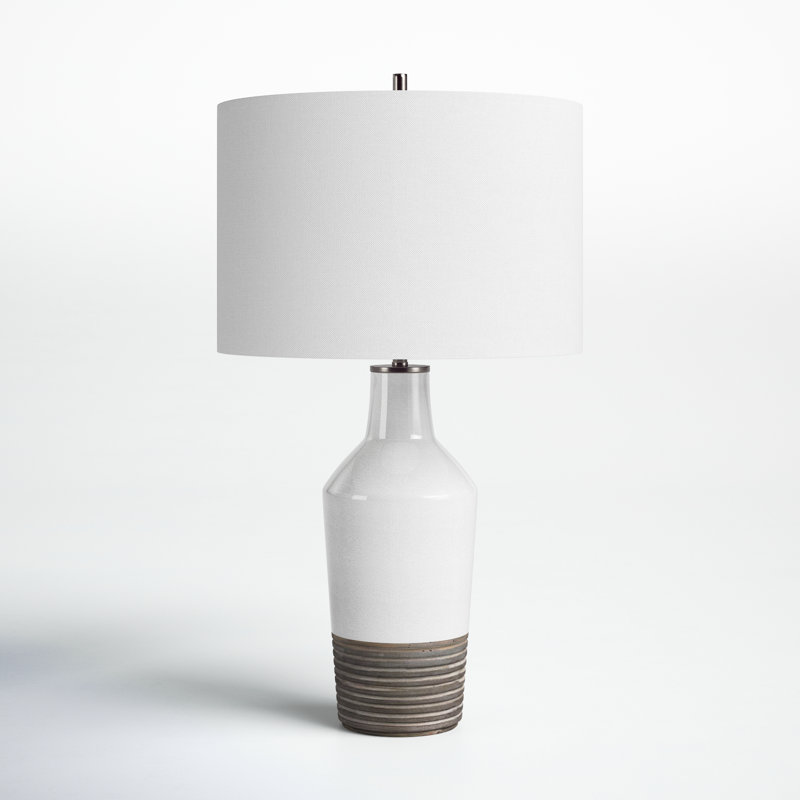 Birch Lane™ Tremper 26.5" White/Terra Cotta Table Lamp & Reviews | Wayfair