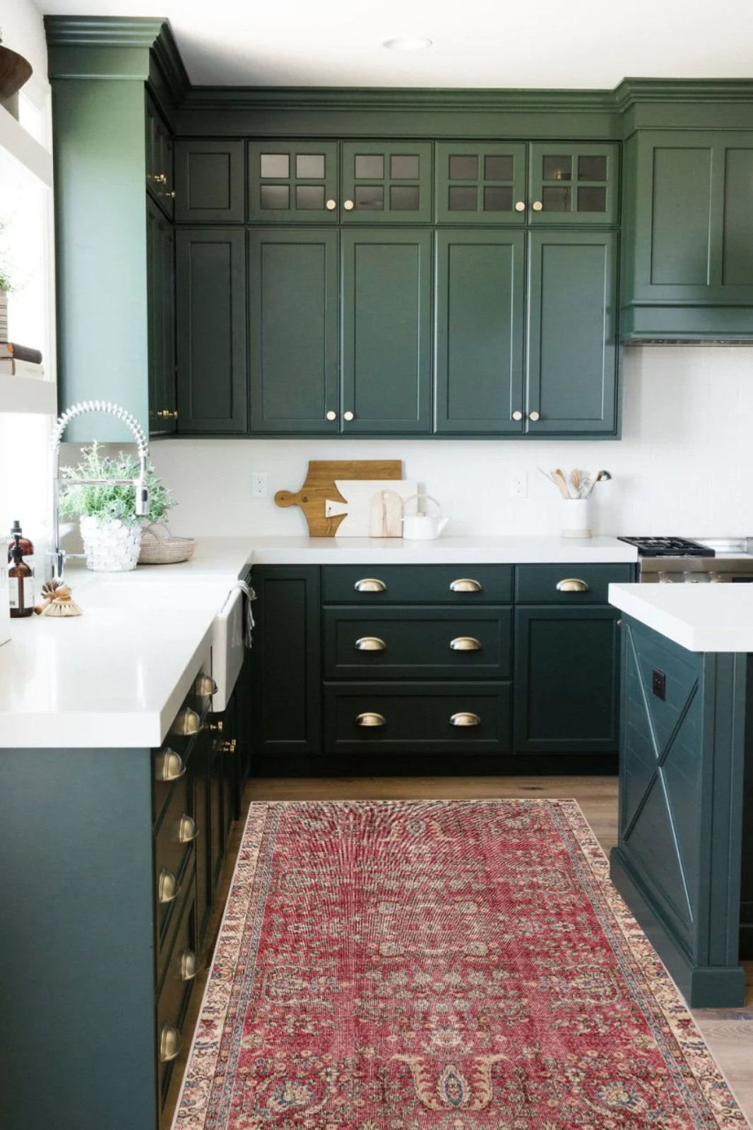 Latitude Run® Senikka Digital Print Carpet Red Brown Color Oriental ...