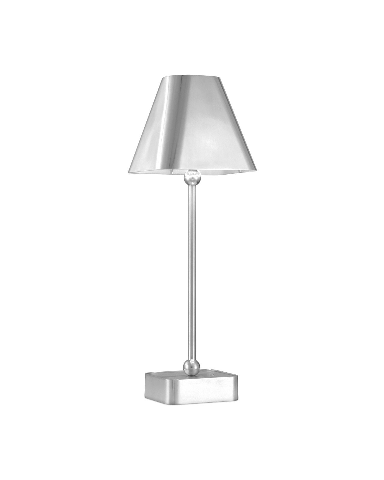 Currey & Company Gadabout Nickel Cordless Table Lamp | Wayfair