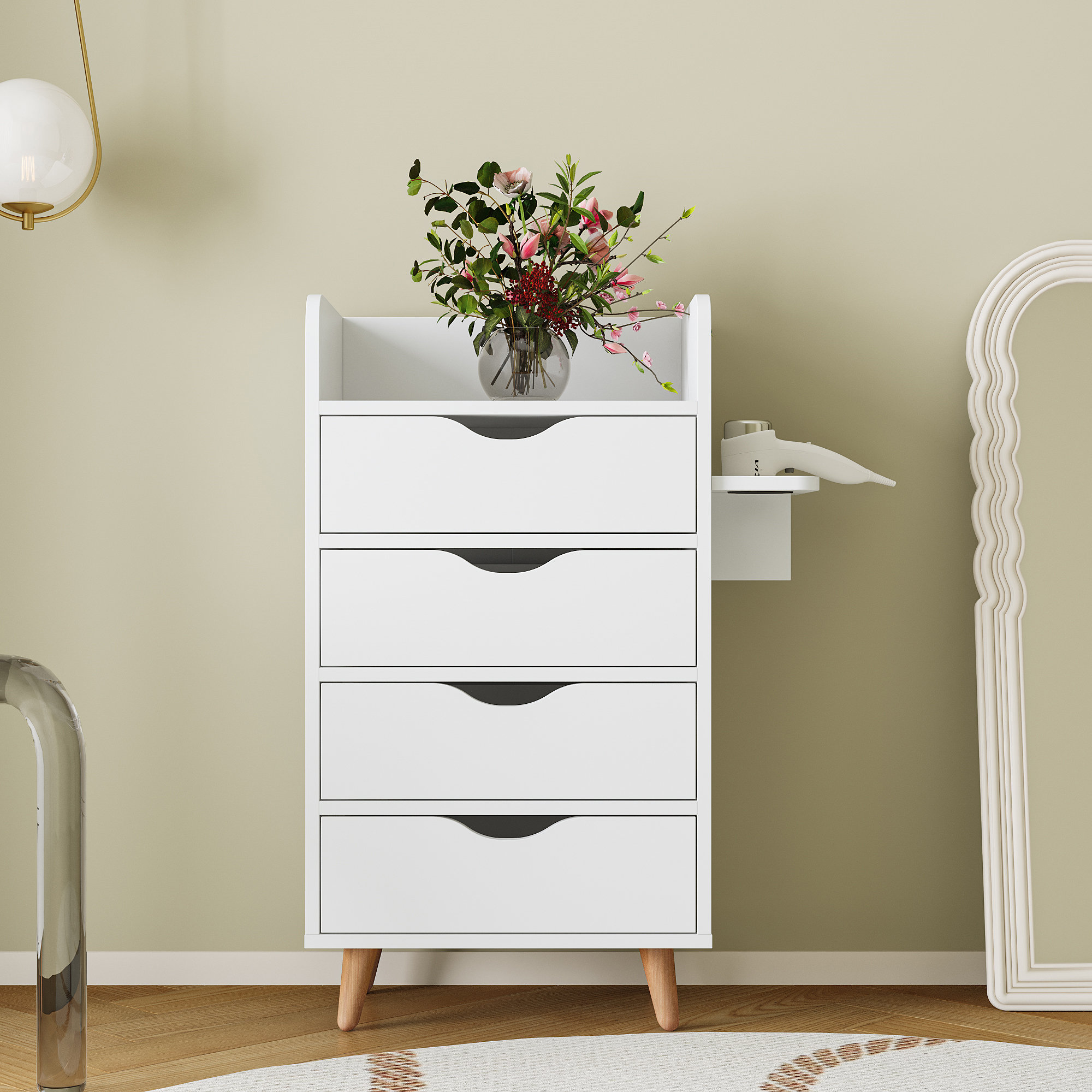 East Urban Home 4 -Layer Salon Storage Cabinet | Wayfair
