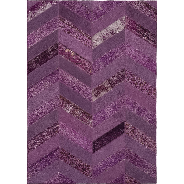 Foundry Select Hand Knotted Chevron Indoor Rug | Wayfair
