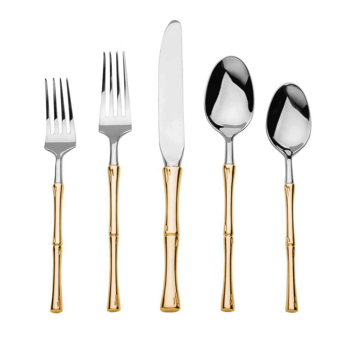 Godinger Silver Art Co Bamboo 18/10 Stainless 20 Piece Flatware Set ...