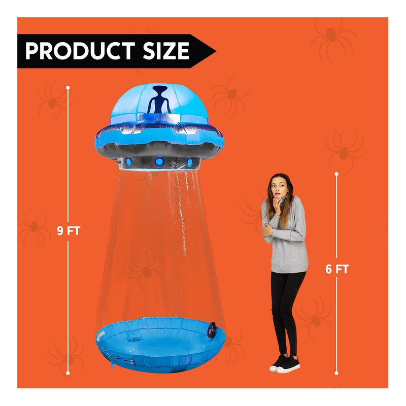 AMIBZ 9 FT Halloween Inflatable Outdoor Decoration, Inflatable UFO ...