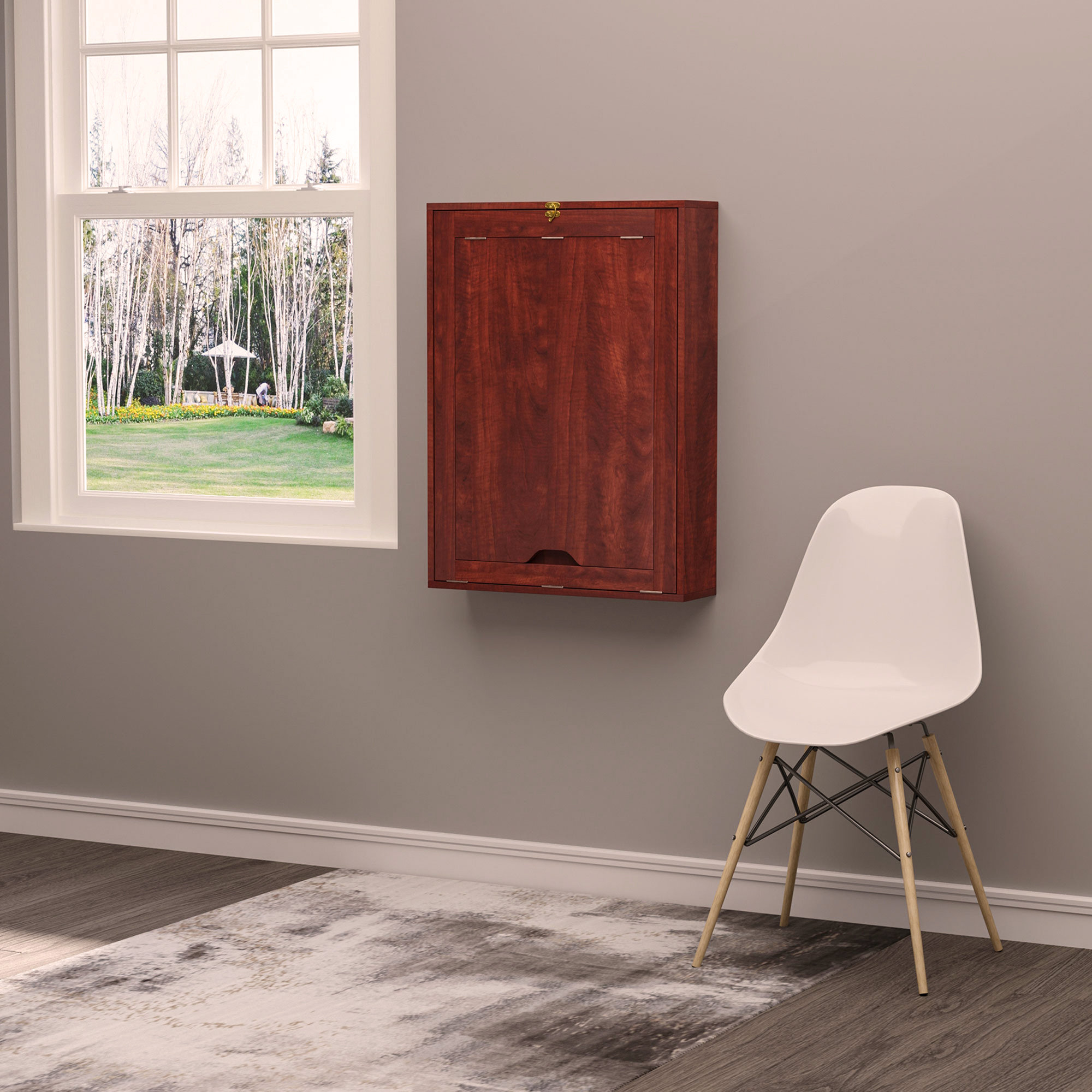 Latitude Run® Bureau mural, bureau convertible escamotable, bureau ...