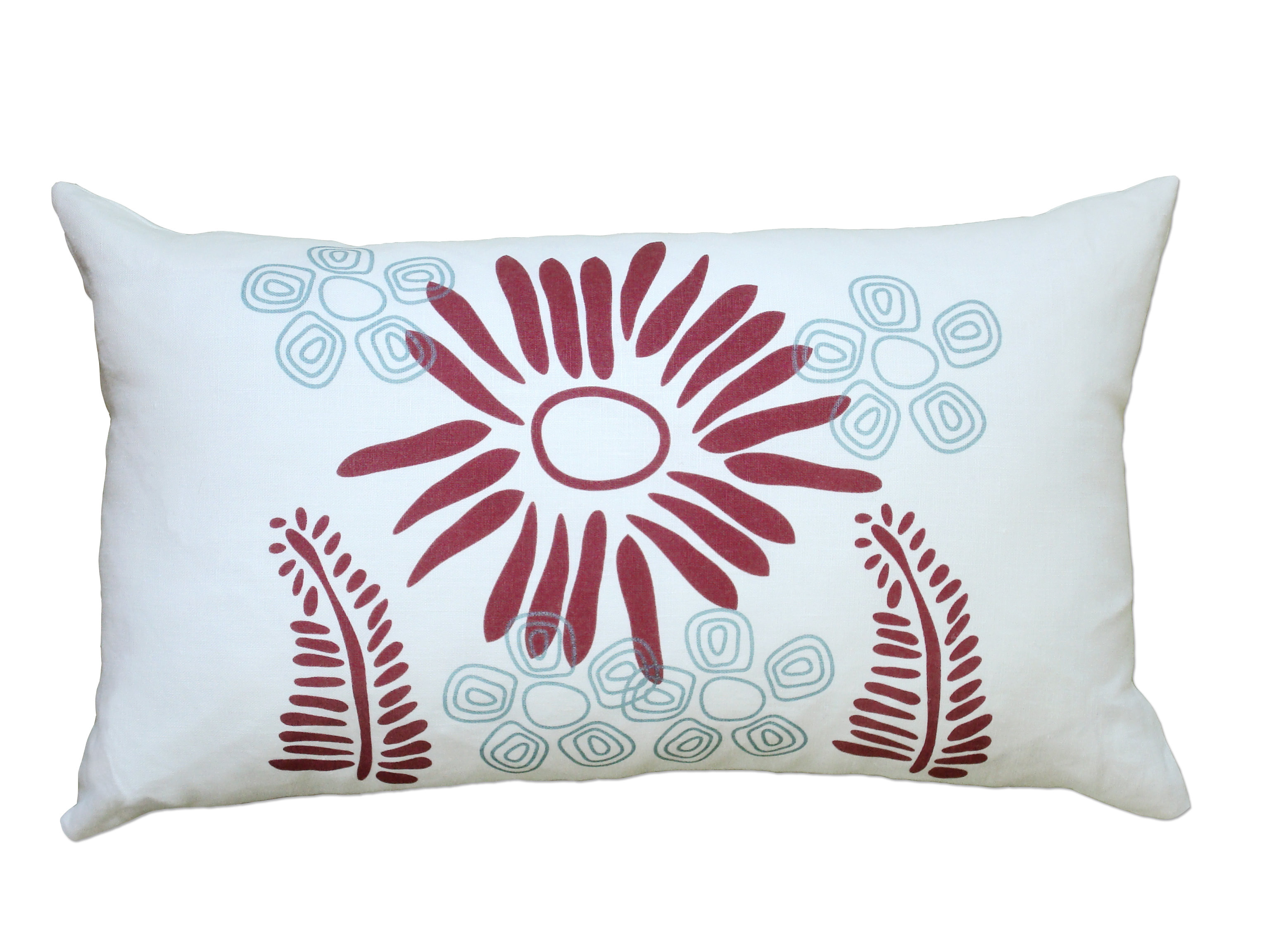 Balanced Design Hand Printed Pillows Linen Throw Pillow | Wayfair