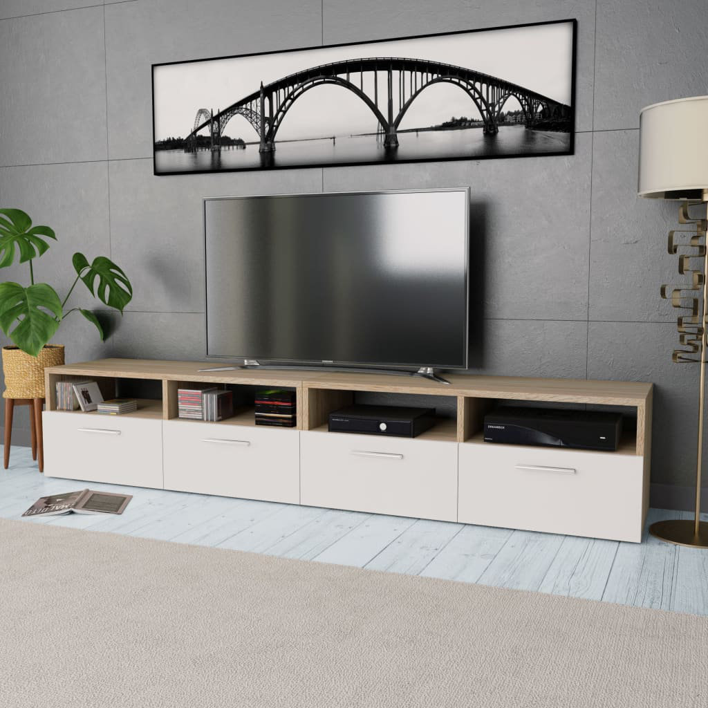 Wade Logan® TV Stand TV Console Sideboard TV Unit Media Unit 2 Pcs ...