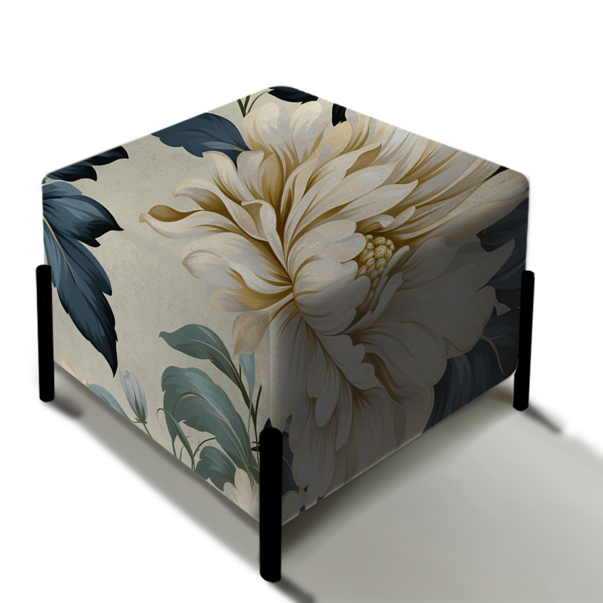 Design Art Contemporary Motifs Victorian Pattern I - Floral Square ...