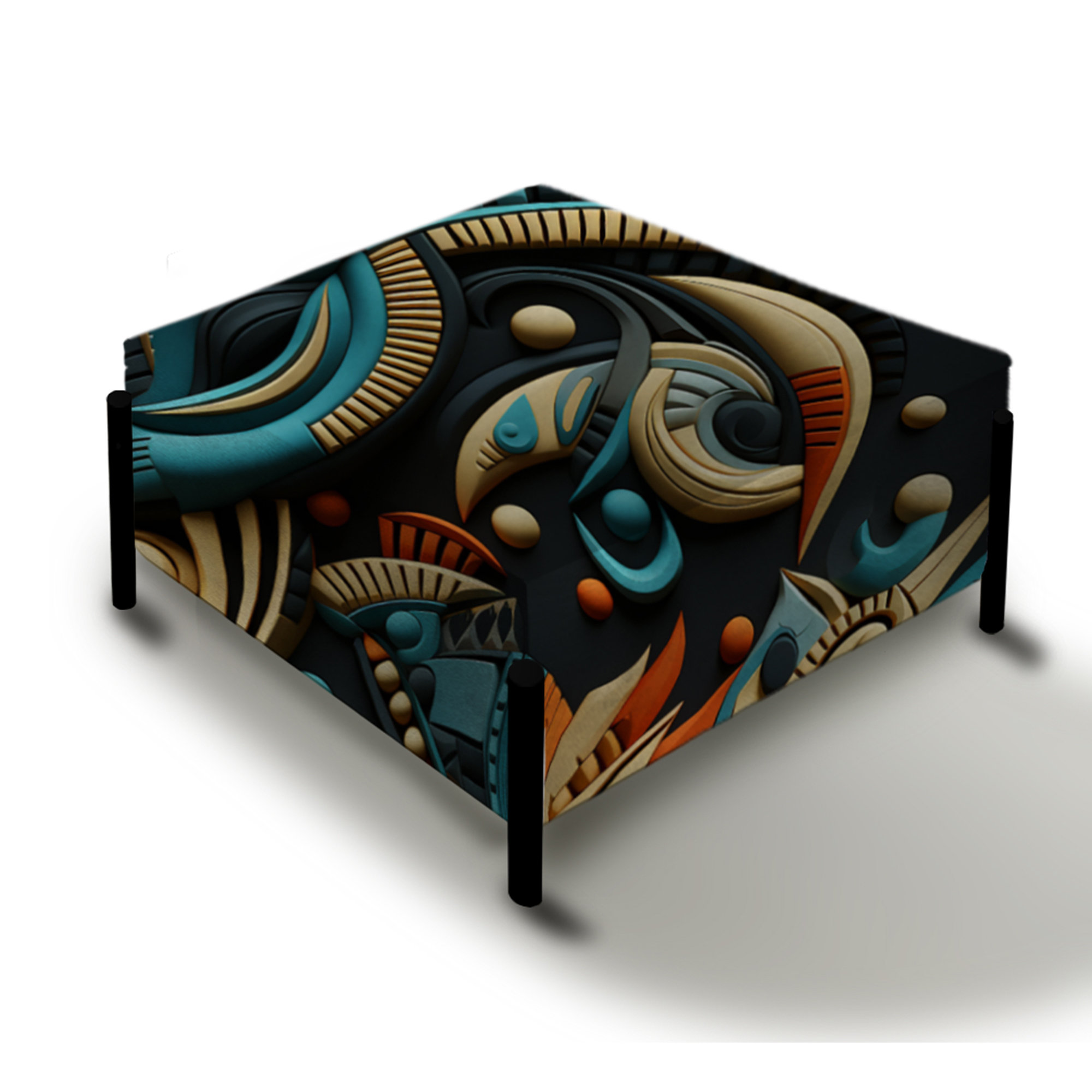 Design Art Tribal Motifs Eclectic Melody - Eclectic Large Square ...