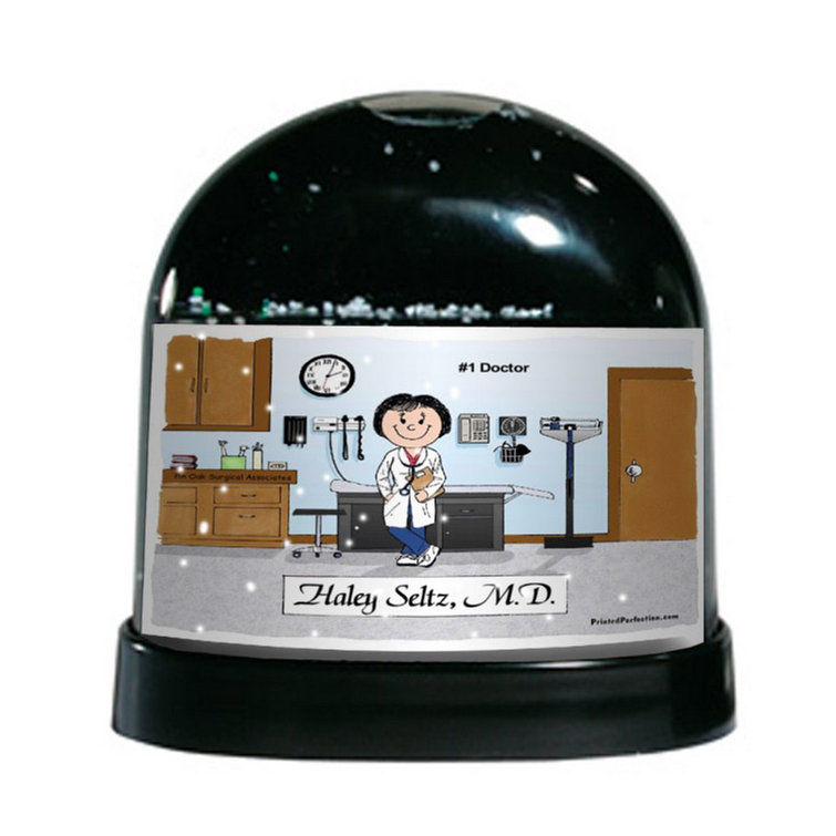 The Holiday Aisle® Friendly Folks Cartoon Caricature Female Doctor Snow ...