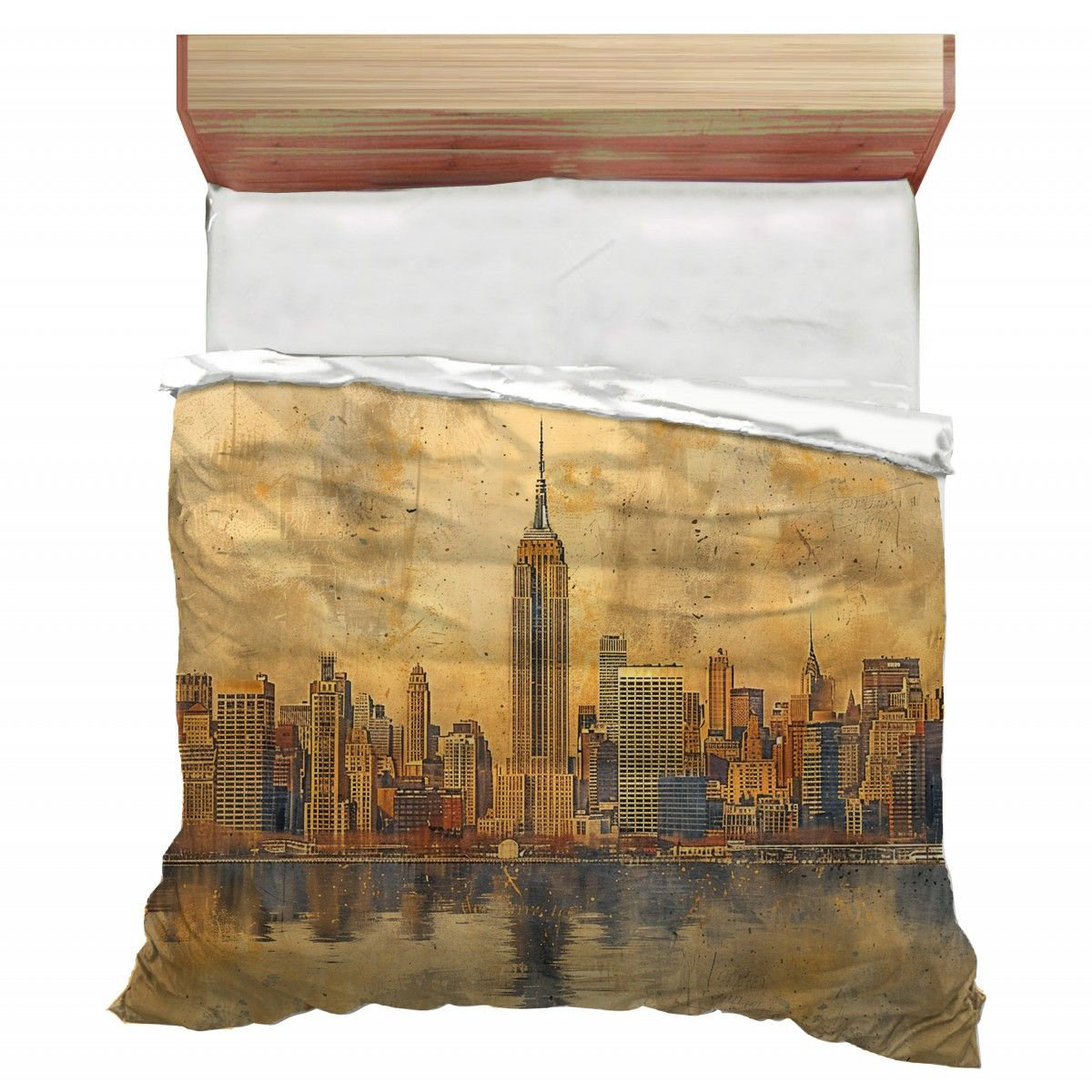 VisionDecor Cityscape Bedding Urban Comforter Skyline View | Wayfair