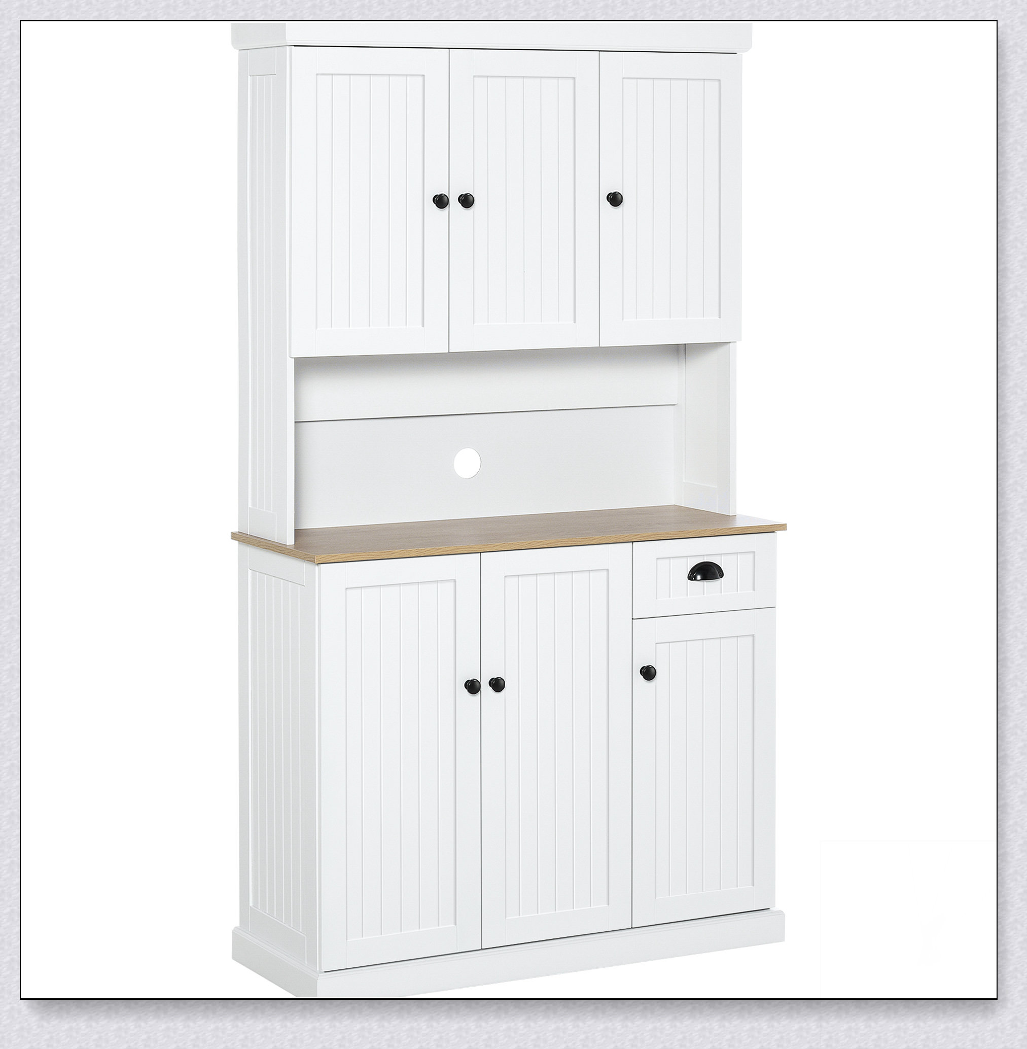 Lark Manor™ 71" Buffet with Hutch, Modern Kitchen Pantry Storage ...