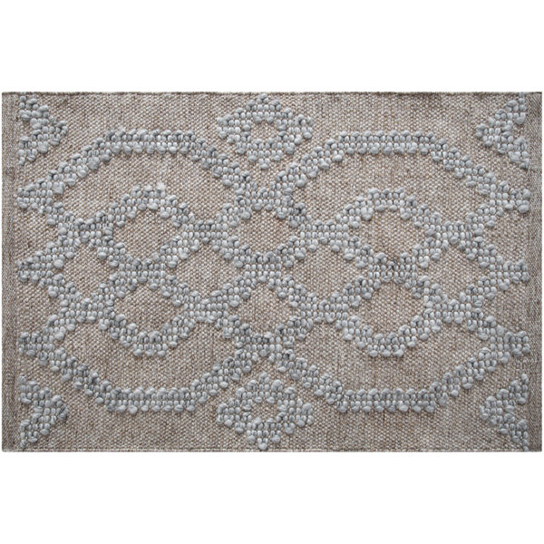 CompanyC Cable Heather Geometric Handmade Hand-Woven Driftwood Indoor ...