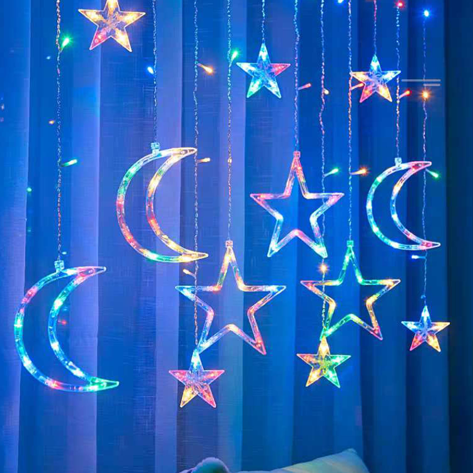 The Holiday Aisle® LED Decorations Light Moon Star Lights String Light ...
