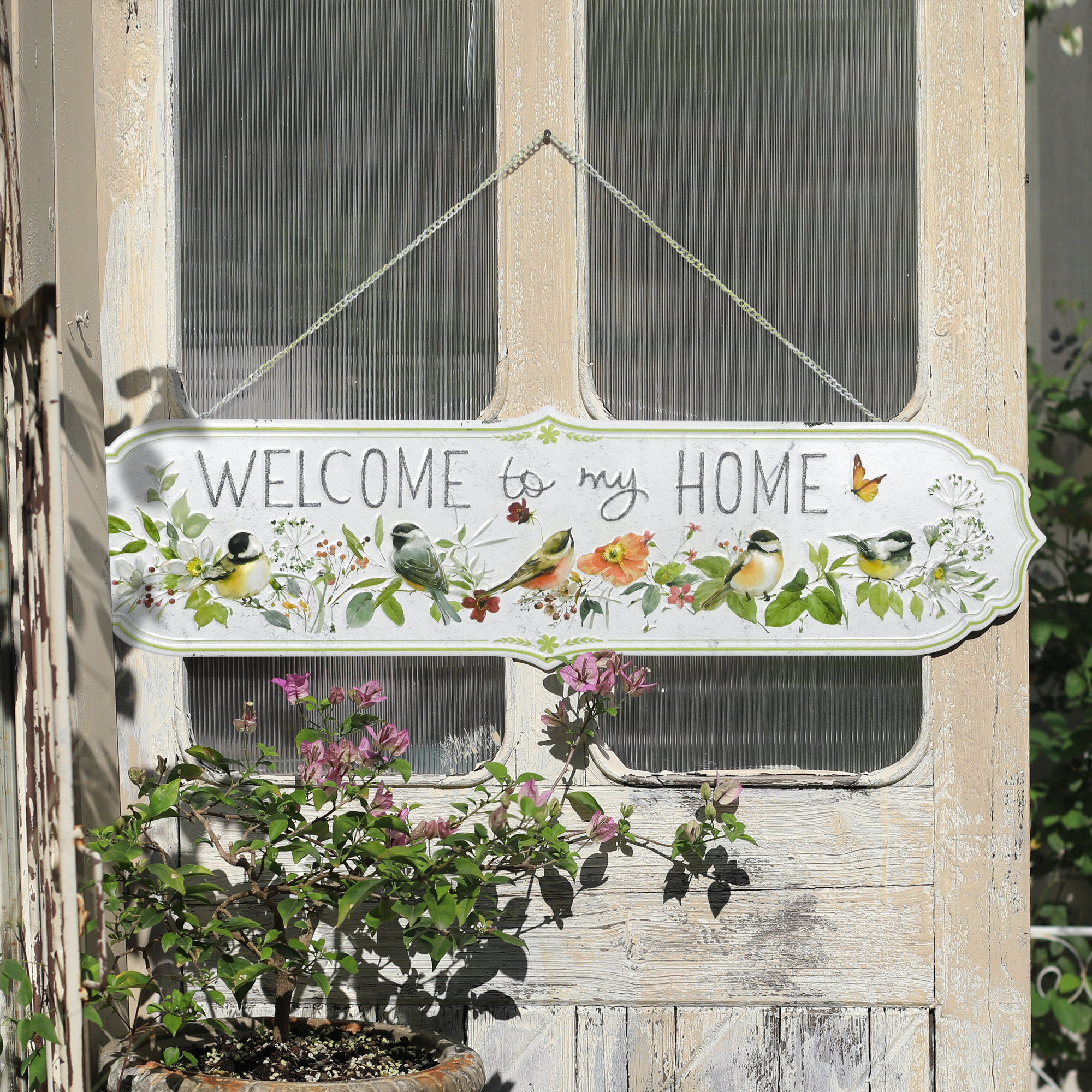 Gracie Oaks Zarrar Tin Welcome to My Home Sign Wall Decor & Reviews ...