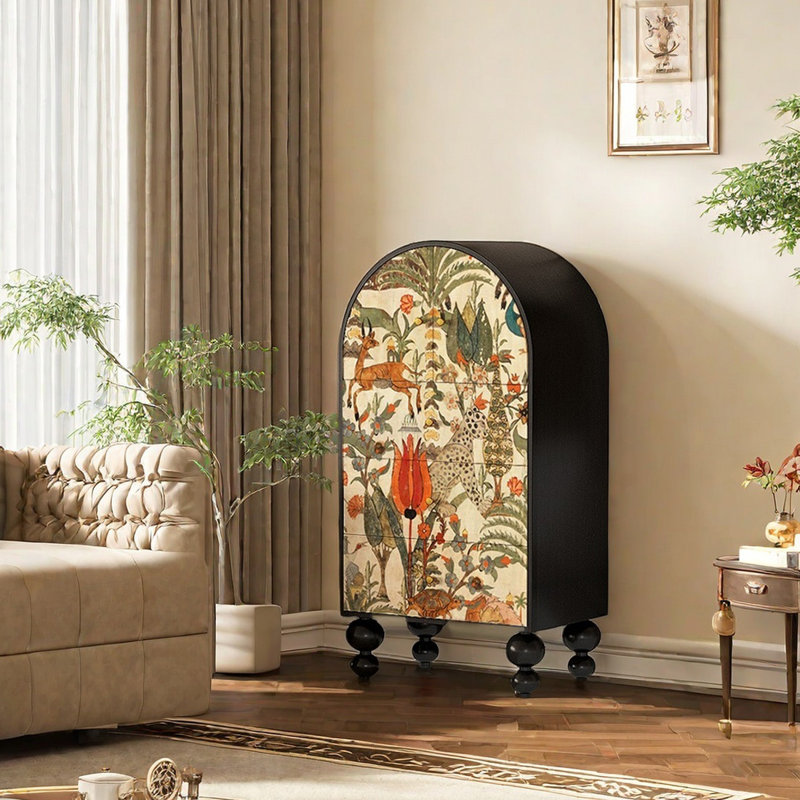 Vivid Space Creation Creative arched art storage accent chest | Wayfair