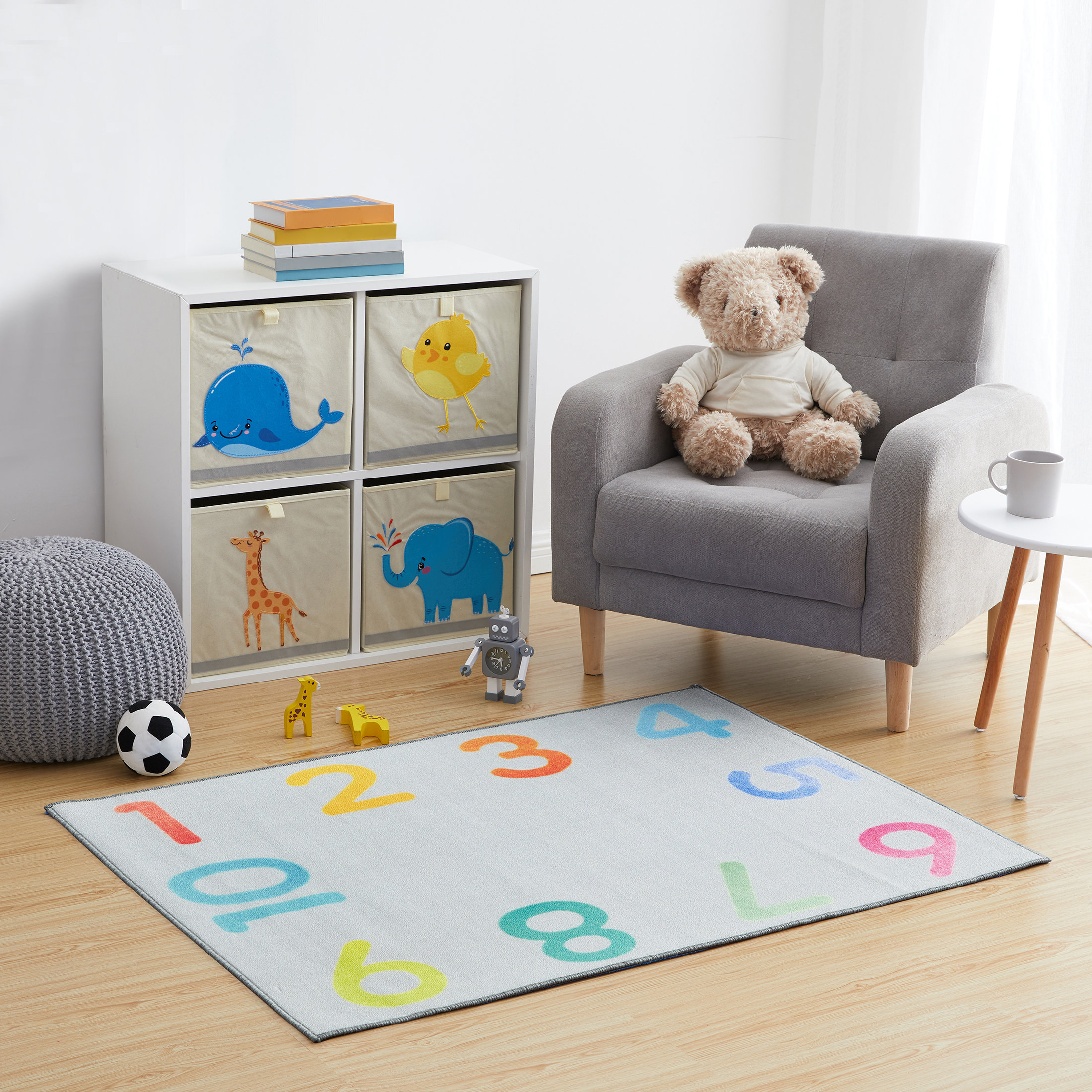 Zoomie Kids Mizelle Number Border Educational Nylon Playmat | Wayfair