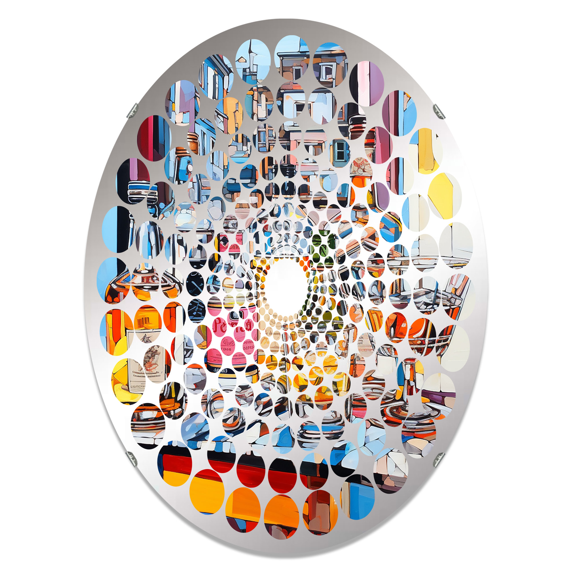 East Urban Home Abstract Popart Liquor Charm I - Radial Dot Decorative ...