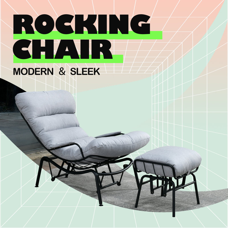 Hokku Designs Brochan Metal Outdoor Rocker Chair & Reviews | Wayfair