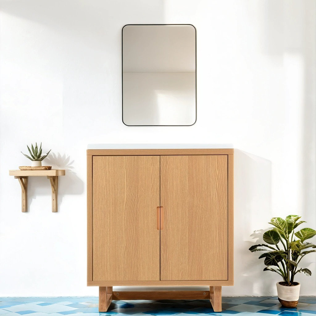 Ebern Designs Rayirth 30.04'' Single Bathroom Vanity with Resin Top ...