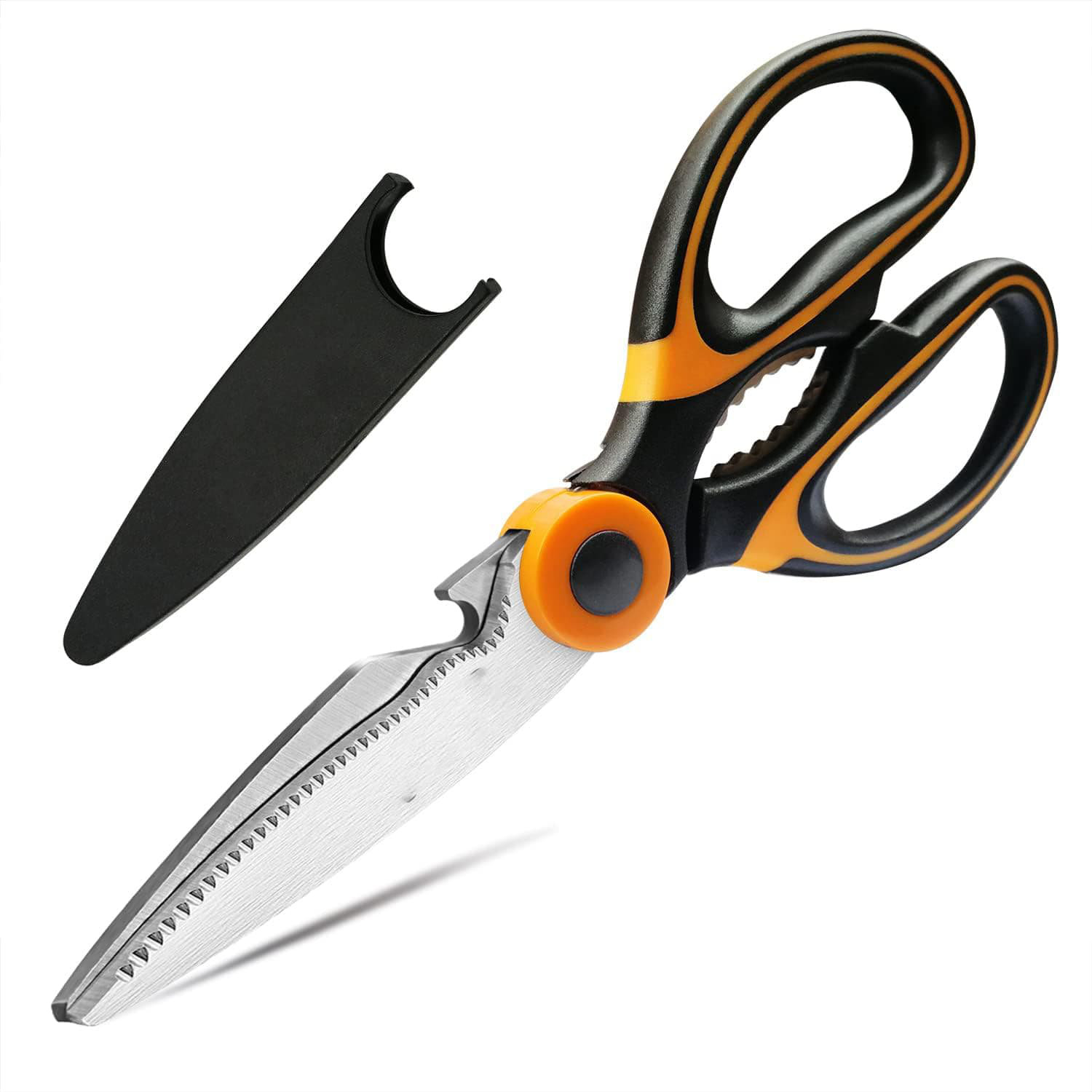 AMBLU Commercial-Grade Kitchen Scissors - Razor Sharp Stainless Steel ...